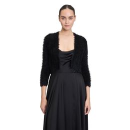 Strickjacke Vera Mont "Damen mit Struktur", Damen, Gr. L, schwarz, Strick, Obermaterial: 70% Polyamid, 19% Viskose, 11% Polyester, figurumspielend normal, V-Ausschnitt, Strickjacken Strickjacke, Struktur