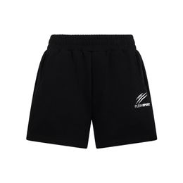 Shorts Plein Sport "Loose Fit Shorts Icon Scratch", Damen, Gr. L, US-Gr&ouml;&szlig;en, 02, schwarz, Obermaterial: 59% Baumwolle, 35% Polyester, 6% Elasthan, Hosen Shorts