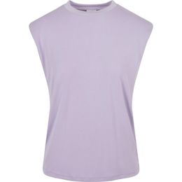 Tanktop Urban Classics "Urban Classics Damen Ladies Modal Padded Shoulder Tank", Damen, Gr. S, lila, 77% Modal, 23% Polyester, unifarben, oversize, Tops Tanktop
