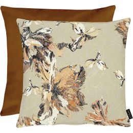 Dekokissen Apelt "Magali" Gr. 2, beige (beige, gemustert), B:46cm H:5cm L:46cm, Obermaterial: 100% Polyester, Dekokissen_Sitzkissen_Kissenh&uuml;llen, Wendekissenh&uuml;lle ohne F&uuml;llung
