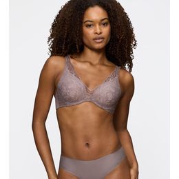 B&uuml;gel-BH Triumph "Body Make-Up Illusion Lace", Damen, Gr. 70, Cup D, grau (pigeon grau), Microtouch, Obermaterial: 51% Polyamid, 35% Polyester, 14% Elasthan, leicht gl&auml;nzend, unifarben, BHs B&uuml;gel-BH, mit Stretch-Spitze und Lifting-Effekt