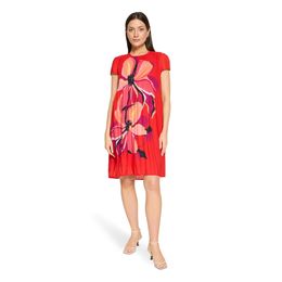 Plisseekleid Betty Barclay "Damen kurzarm", Damen, Gr. 40, Normalgr&ouml;&szlig;en, rot, pink, Obermaterial: 100% Polyester. Futter: 65% Polyester, 35% Viskose, Basic schmal kurz, Rundhals, Kleider