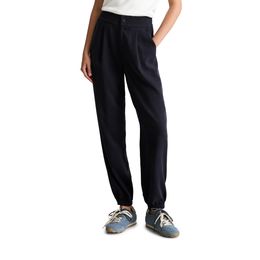 Marc O'Polo Chinohose MARC O'POLO DENIM "aus LENZING&trade; Lyocell", Damen, Gr. L, Normalgr&ouml;&szlig;en, blau depths, Obermaterial: 100% Lyocell, unifarben, relaxed fit kn&ouml;chelfrei, Hosen Chinohose