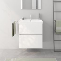 evineo ineo5 evo Unterschrank B: 63 cm, 2 Ausz&uuml;gen, mit Griffmulde, f&uuml;r Villeroy & Boch Avento & Collaro Waschtisch,, BE0735WM,