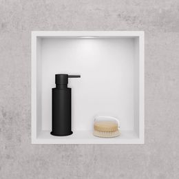 Viverso x wall Edelstahl-Wandnische B: 300 H: 300 mm, mit Slim-Rahmen und LED-Beleuchtung, VU9900MW,