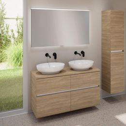 evineo ineo5 evo Unterschrank B: 120 cm mit 4 Ausz&uuml;gen, 2 ineo6 Waschtische B: 52 cm wei&szlig;, mit ineo Lichtspiegel,,