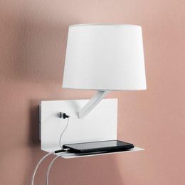 Luce Ambiente Design CIAK Wandleuchte, E27, I-CIAK-AP BCO, USB