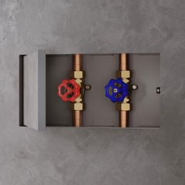Hansgrohe XtraStoris Safe Wandnische mit befliesbare T&uuml;r und integriertem Absperrventil, 56100800,
