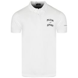 Plein Sport Poloshirt Mit Kleinem Logo, Wei&szlig;
