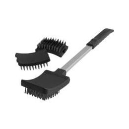 Broil King Baron Edelstahl-Reinigungsb&uuml;rste, Grill-Reinigungsb&uuml;rste inkl. 2 Ersatzk&ouml;pfe