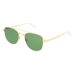 Montblanc MB0363S | Unisex-Sonnenbrille | Fassung: Vollrand, Pilot, Metall, Gold | Glasfarbe: Gr&uuml;n