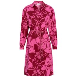 Gina Damen Leinen-Hemdkleid mit Blumen-Allover