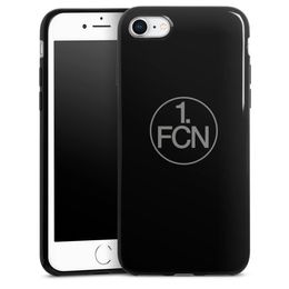 DeinDesign iPhone SE (2020) Handy Slim Case extra d&uuml;nn Silikon Handyh&uuml;lle schwarz H&uuml;lle 1. Fc N&uuml;rnberg 1. Fcn Transparent Silikon Slim Case