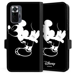 DeinDesign Xiaomi Redmi Note 10 Pro Handy Klapph&uuml;lle Handyh&uuml;lle aus Kunst Leder schwarz Flip Case Official Licensed Product Disney Mickey Mouse Sideflip mit 
