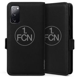 DeinDesign Galaxy S20 Handy Klapph&uuml;lle Handyh&uuml;lle aus Kunst Leder schwarz Flip Case 1. Fc N&uuml;rnberg 1. Fcn Transparent Sideflip mit Lasche