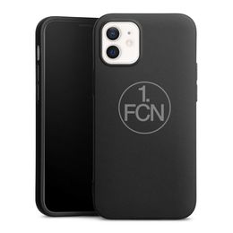 DeinDesign iPhone 12 mini Handy Premium Silikon H&uuml;lle Handyh&uuml;lle schwarz Case 1. Fc N&uuml;rnberg 1. Fcn Transparent Silikon Premium Case
