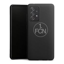 DeinDesign Galaxy A52s 5G Handy Premium Silikon H&uuml;lle Handyh&uuml;lle schwarz Case 1. Fc N&uuml;rnberg 1. Fcn Transparent Silikon Premium Case