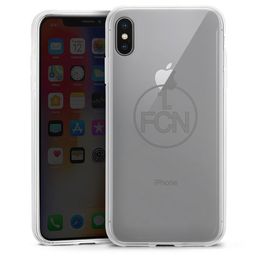 DeinDesign iPhone Xs Max Handy Silikon H&uuml;lle Case transparent Handyh&uuml;lle 1. Fc N&uuml;rnberg 1. Fcn Transparent Silikon Case