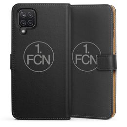 DeinDesign Galaxy A12 Handy Klapph&uuml;lle Handyh&uuml;lle aus Kunst Leder schwarz Flip Case 1. Fc N&uuml;rnberg Transparent 1. Fcn Sideflip mit langer Lasche