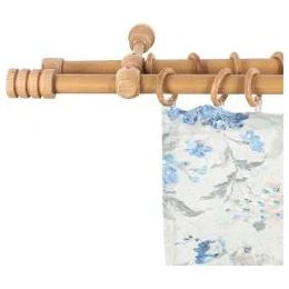 Gardinenstange SN DECO GROUP "Pisa" Gr. 3, braun (eichefarben), L:160cm, Holzwerkstoff, Gardinenstangen, 28 mm, Holz, verschiedene L&auml;ngen und Farben, Komplettset