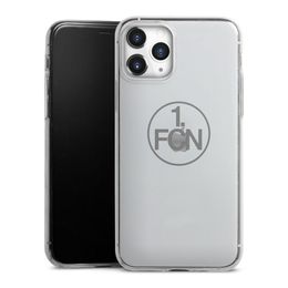 DeinDesign iPhone 11 Pro Handy Slim Case Silikon Handyh&uuml;lle transparent H&uuml;lle extra d&uuml;nn 1. Fc N&uuml;rnberg 1. Fcn Transparent Silikon Slim Case