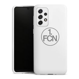 DeinDesign Galaxy A33 5G Handy Silikon H&uuml;lle Case wei&szlig; Handyh&uuml;lle 1. Fc N&uuml;rnberg Transparent 1. Fcn Silikon Case