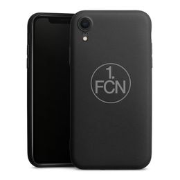 DeinDesign iPhone Xr Handy Premium Silikon H&uuml;lle Handyh&uuml;lle schwarz Case 1. Fc N&uuml;rnberg 1. Fcn Transparent Silikon Premium Case