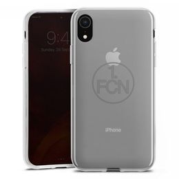 DeinDesign iPhone Xr Handy Silikon H&uuml;lle Case transparent Handyh&uuml;lle 1. Fc N&uuml;rnberg 1. Fcn Transparent Silikon Case
