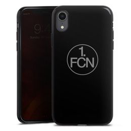 DeinDesign iPhone Xr Handy Silikon H&uuml;lle Case schwarz Handyh&uuml;lle 1. Fc N&uuml;rnberg 1. Fcn Transparent