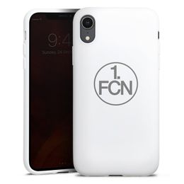DeinDesign iPhone Xr Handy Silikon H&uuml;lle Case wei&szlig; Handyh&uuml;lle 1. Fc N&uuml;rnberg 1. Fcn Transparent Silikon Case