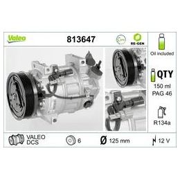 Valeo Kompressor, Klimaanlage 813647 f&uuml;r RENAULT