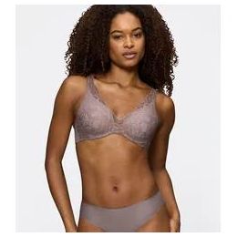 B&uuml;gel-BH Triumph "Body Make-Up Illusion Lace", Damen, Gr. 85, Cup D, grau (pigeon grau), Microtouch, Obermaterial: 51% Polyamid, 35% Polyester, 14% Elasthan, leicht gl&auml;nzend, unifarben, BHs B&uuml;gel-BH, Komfort-B&uuml;gel, wattiert, Spitze, weiche Microfaser, tiefes Dekollet&eacute;