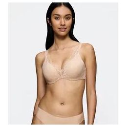 B&uuml;gel-BH Triumph "Body Make-Up Illusion Lace", Damen, Gr. 75, Cup F, beige, Microtouch, Obermaterial: 51% Polyamid, 35% Polyester, 14% Elasthan, leicht gl&auml;nzend, unifarben, BHs B&uuml;gel-BH, mit Stretch-Spitze und Lifting-Effekt