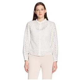 BETTY & CO Spitzenbluse BETTY & CO "Damen mit Stehkragen", Damen, Gr. 36, wei&szlig;, Obermaterial: 100% Baumwolle, figurumspielend normal, Blusen Spitzenbluse