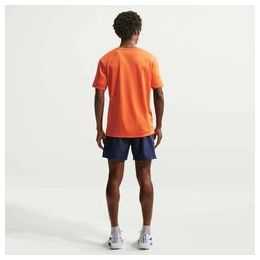 Laufshirt Nike "M NK DF UV MILER SS", Herren, Gr. XL, safety orange, Obermaterial: 100% Polyester, normal, Rundhals, Shirts Laufshirt, sportlicher Schnitt, mit kurzen &Auml;rmeln, mit reflektierenden Details