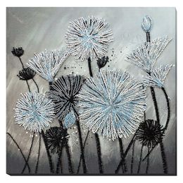 buttinette Perlen-Stickbild "Pusteblume abstrakt", 30 x 30 cm