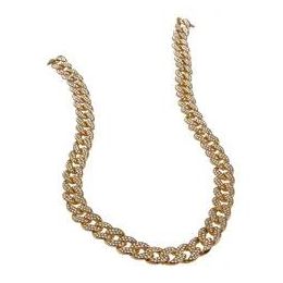 Edelstahlkette Urban Classics "Urban Classics Unisex Heavy Necklace With Stones", gold, Halsketten, Herren, onesize, Edelstahlkette