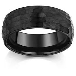 Fingerring ZEEme "Wolfram schwarz" Gr. 66, schwarz, Fingerringe, Herren, 066 (21,0), Fingerring