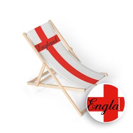 Liegestuhl im England-Design bedrucken | Strandstuhl aus Holz | Werbeartikel f&uuml;r WM & EM | Sonnenliegen & Eventausstattung online selbst gestalten