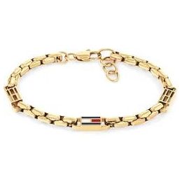 Armband Tommy Hilfiger "3D FLAG METAL", gelbgoldfarben, rot, blau, wei&szlig;, Armb&auml;nder, Damen, 19cm, Edelstahl, Armband, Emaille
