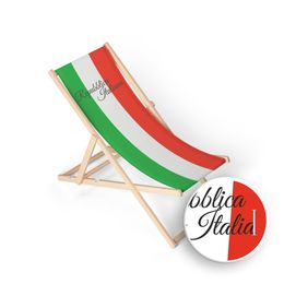 Liegestuhl im Italien-Design bedrucken | Strandstuhl aus Holz | Werbeartikel f&uuml;r WM & EM | Sonnenliegen & Eventausstattung online selbst gestalten