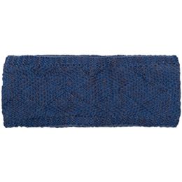 Stirnband styleBREAKER "Strick Stirnband mit Rauten Muster", Damen, blau (jeansblau), 100% Polyacryl PAN., Modisch, M&uuml;tzen Stirnband