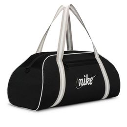 Sporttasche Nike "W NK GYM CLUB - RETRO", Damen, schwarz, college grau, summit wei&szlig;, Obermaterial: 100% Polyester, Taschen Sporttasche, aus Polyester, mit Rei&szlig;verschlusstaschen innen und au&szlig;en