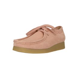 Schn&uuml;rschuh Clarks "Wallabee EVO", Damen, Gr. 35,5, hellrosa, Schuhe Schn&uuml;rschuh, mit bequemer Sohle