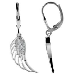 Adelia&acute;s Paar Ohrh&auml;nger ADELIA&acute;S "Damen Ohrringe &ndash; Ohrh&auml;nger Fl&uuml;gel aus 925 Silber mit Zirkonia", Damen, Gr. Damen, Silber 925 (Sterlingsilber), silber, Ohrringe, Ein stilvolles Geschenk f&uuml;r besondere Momente