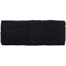 Stirnband styleBREAKER "Strick Stirnband mit Rauten Muster", Damen, schwarz, 100% Polyacryl PAN., Modisch, M&uuml;tzen Stirnband