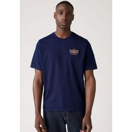 Levi's T-Shirt LEVI'S "LV T-Shirt RELAXED", Herren, Gr. L, blau, Jersey, Obermaterial: 100% Baumwolle, bedruckt, relaxed fit h&uuml;ftbedeckend, Rundhals, Shirts T-Shirt
