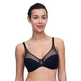 B&uuml;gel-BH Chantelle "NORAH CHIC", Damen, Gr. 85, Cup E, schwarz, Obermaterial: 75% Polyamid, 25% Elasthan, BHs B&uuml;gel-BH, T&uuml;ll, blickdichtes Gewebe