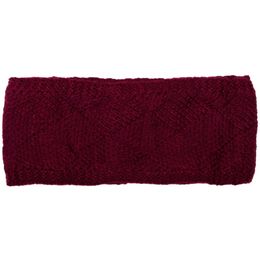 Stirnband styleBREAKER "Strick Stirnband mit Rauten Muster", Damen, rot (bordeaux, rot), 100% Polyacryl PAN., Modisch, M&uuml;tzen Stirnband