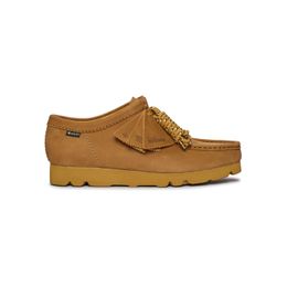 Schn&uuml;rschuh Clarks "WallabeeGTX", Herren, Gr. 43, braun, Schuhe Schn&uuml;rschuh, mit robuster Vibram-Sohle